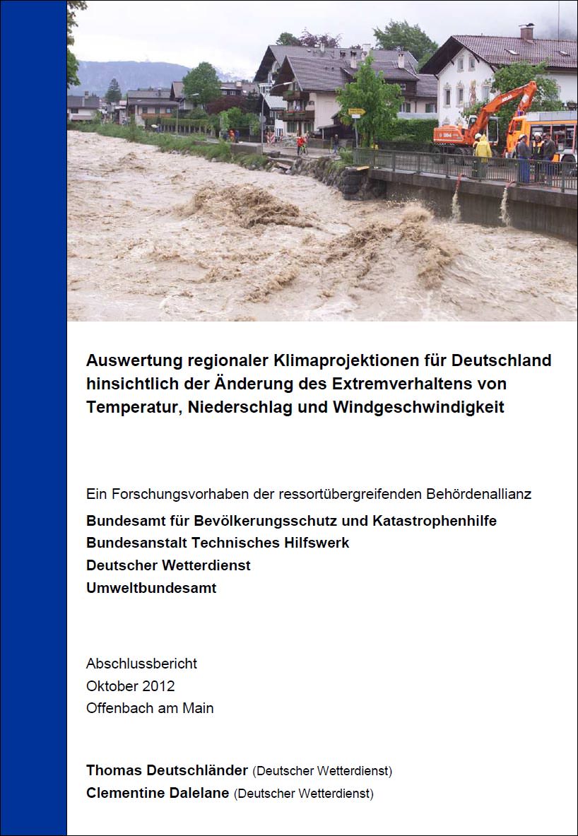Studie zu Extremwetter von der „Strategischen Behördenallianz Anpassung ...