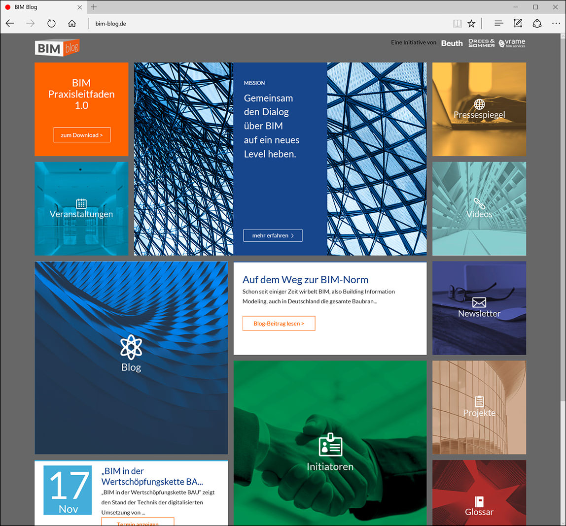 Neuer BIM-Blog mit BIM-Praxisleitfaden 1.0 zum Download