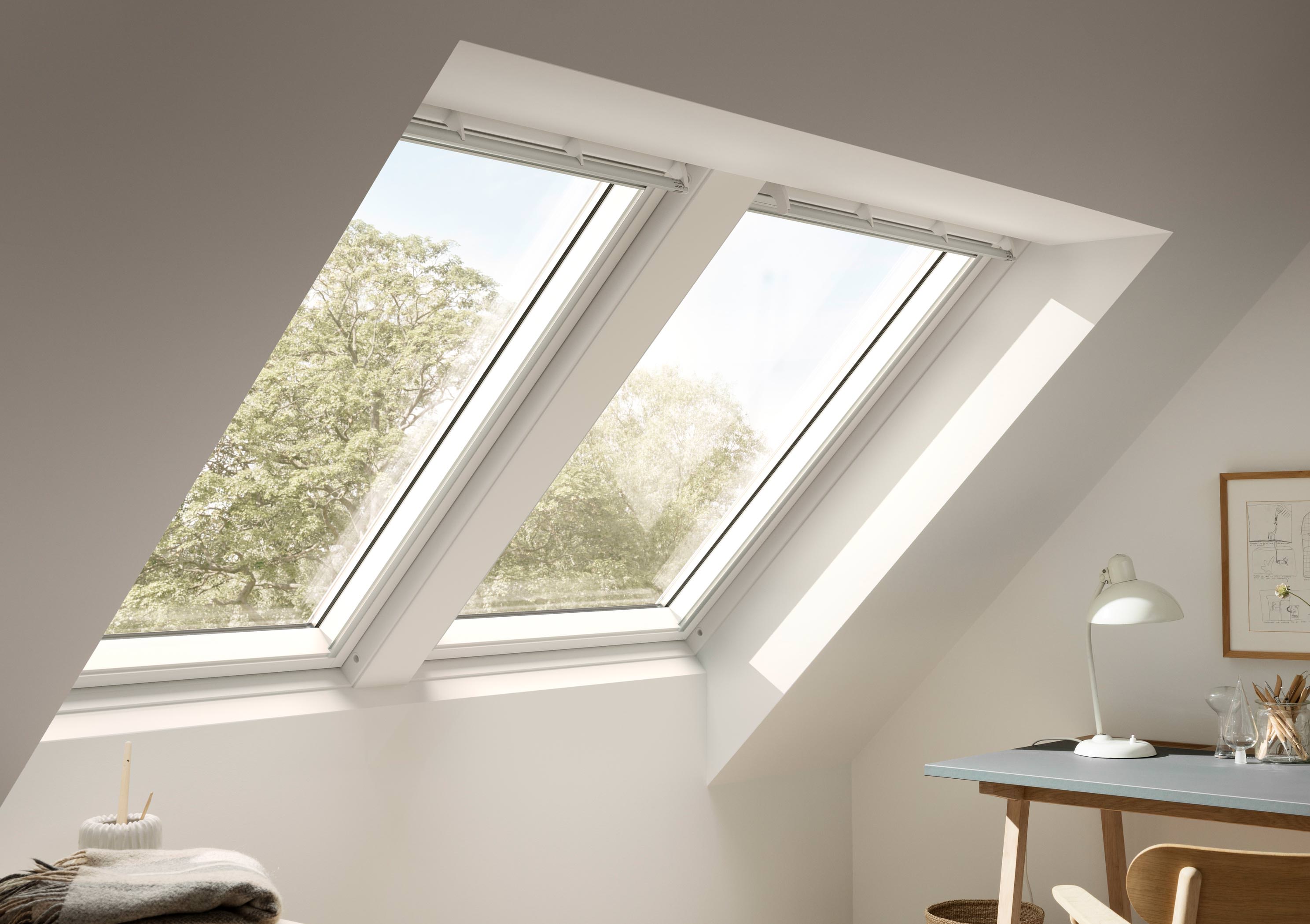 Velux entfernt bei seiner „Lichtlösung Duo“ den störenden Hilfssparren