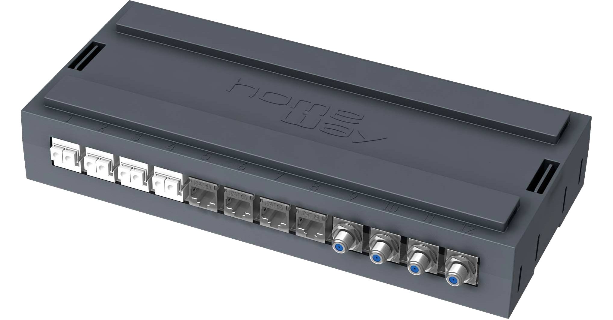 Multimediaverteiler: Neue Homeway-Verteilerfeldbox mit hoher Variabilität