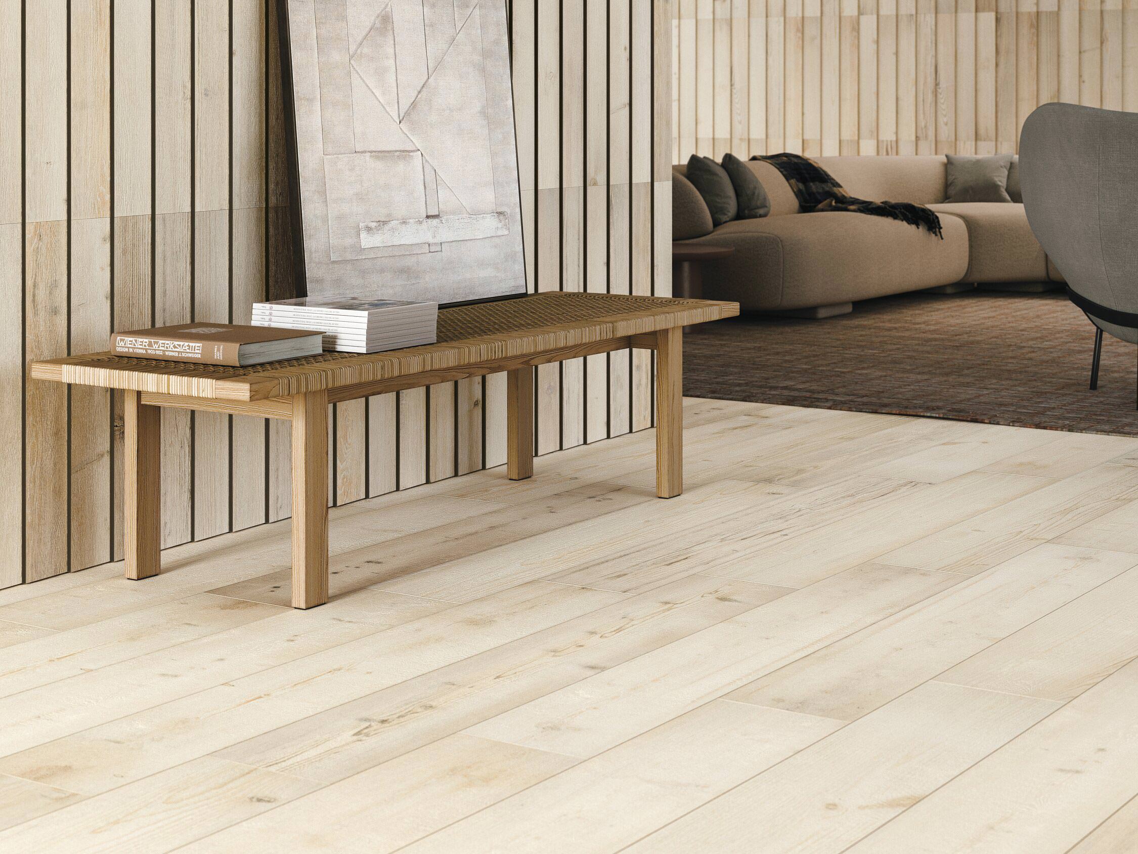 Cortina-Fliesen in Holzoptik von Ceramiche Refin