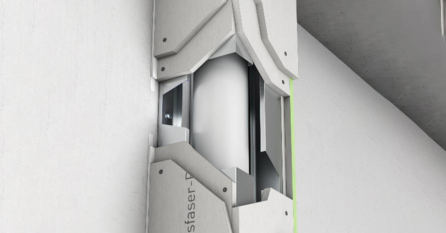 Brandschutzverkleidung für Montageabgasleitungen à la Fermacell